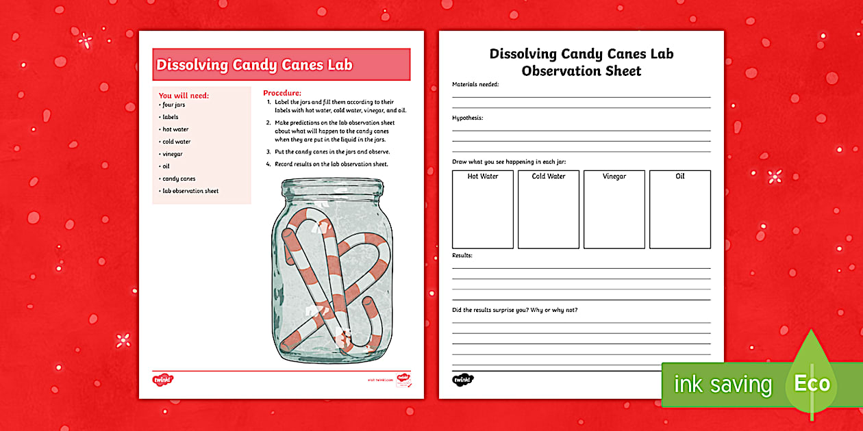 Dissolving Candy Canes STEAM Lab (teacher made) - Twinkl