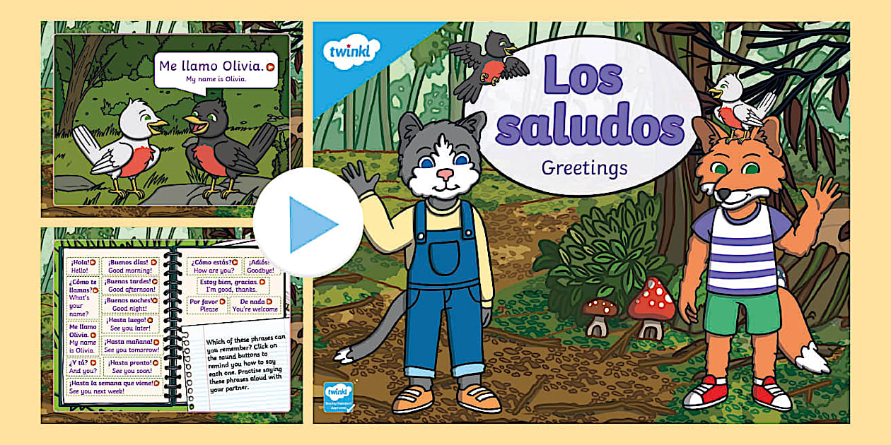 👉 Spanish: KS1 Greetings PowerPoint (teacher made)