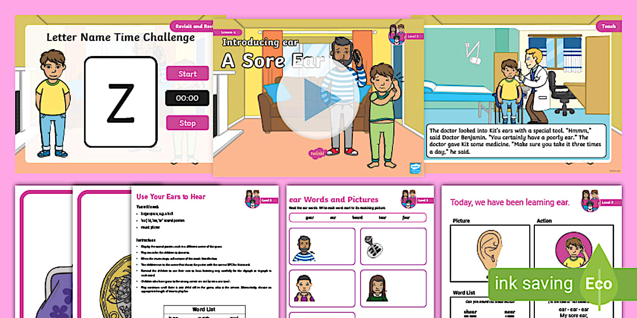 'ear' Phonics Lesson Pack (teacher made) - Twinkl