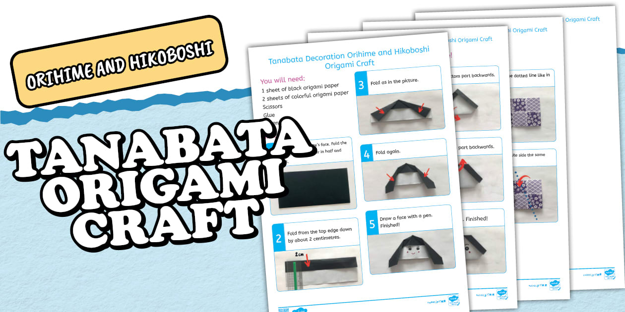 Tanabata Origami Craft- Orihime and Hikoboshi