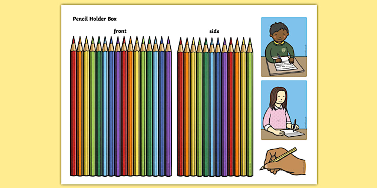 👉 Pencil Holder Themed Mug Box Decals Pack - Twinkl