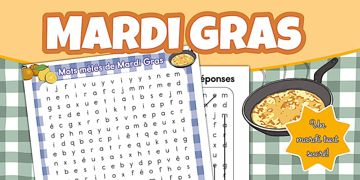 * NEW * Mots mêlés de Mardi Gras