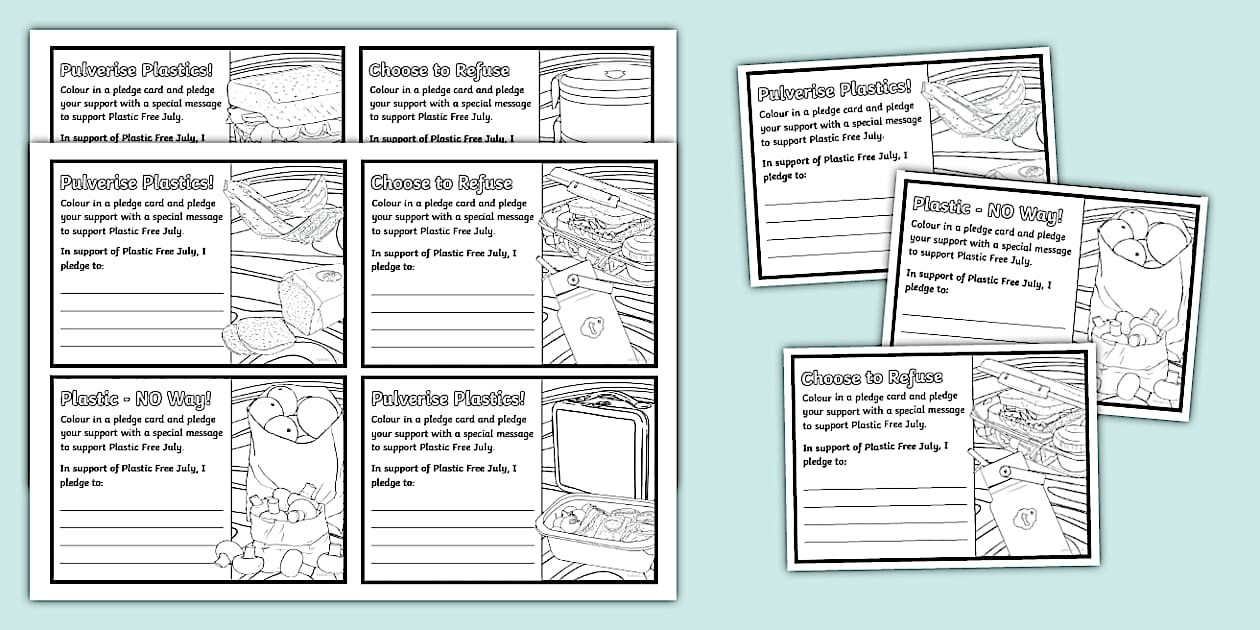 Pulverise Plastics Pledge Cards