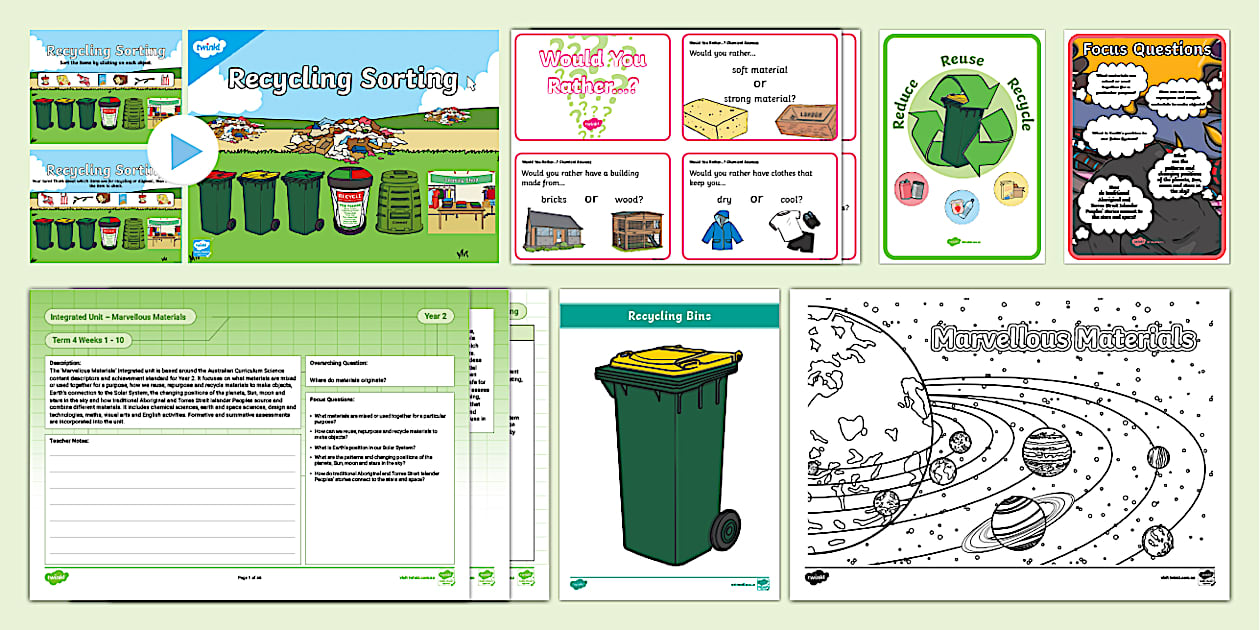 Marvellous Materials Yr 2 Wk 1-2 (teacher made) - Twinkl
