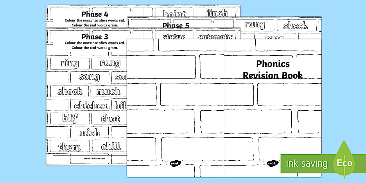 Editable Phonics Home Learning Revision Activity Booklet