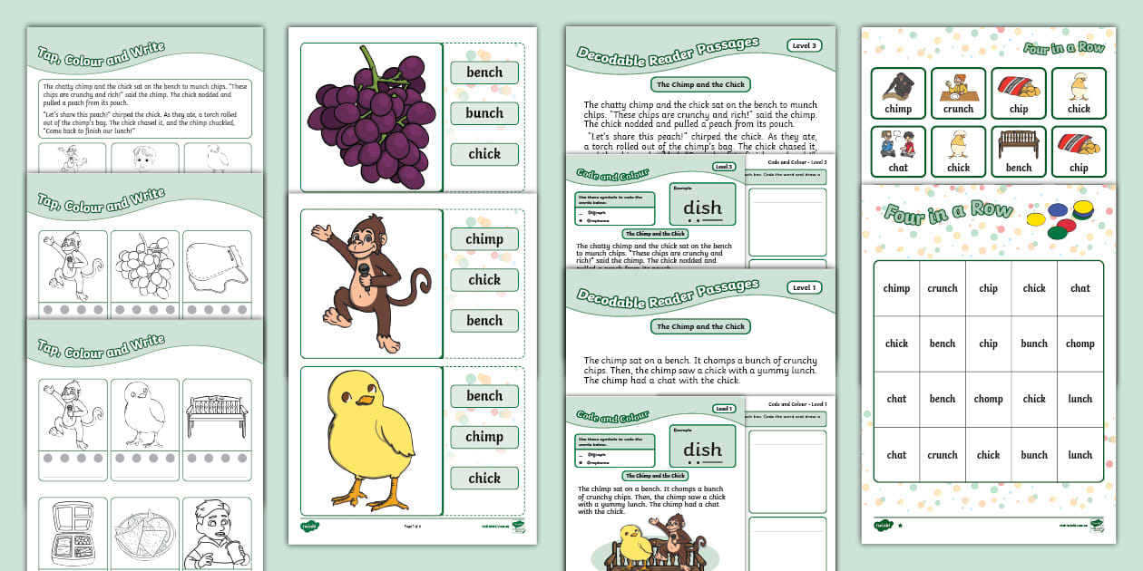 'ch' Digraph Activity Pack (teacher made) - Twinkl