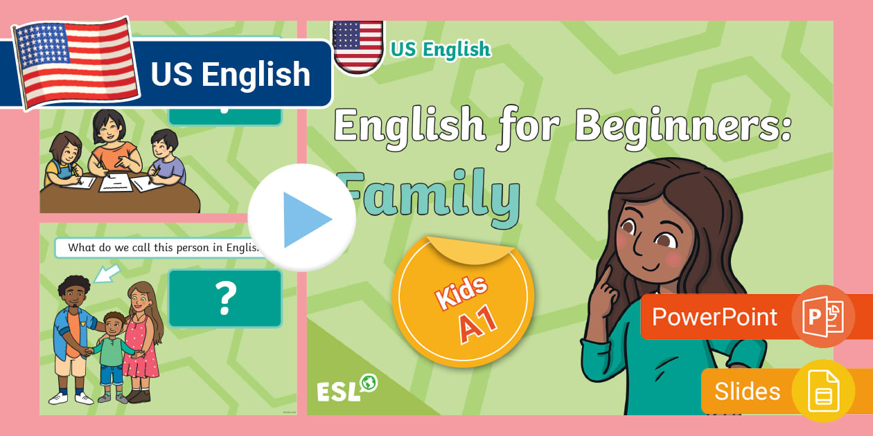 ESL English for Beginners: Family [Kids, A1] - Twinkl