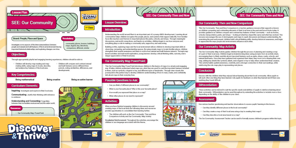 SEE Lesson Plan for 1st Class (teacher made) - Twinkl