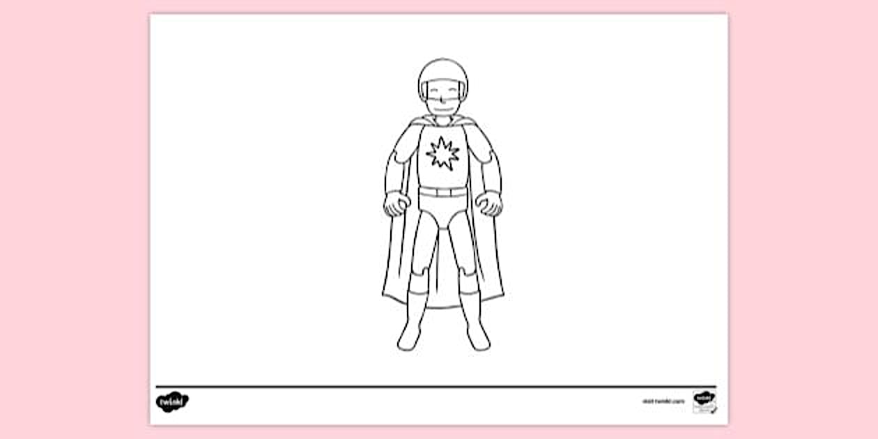 Action Toy Superhero Colouring Sheet | Colouring Sheets