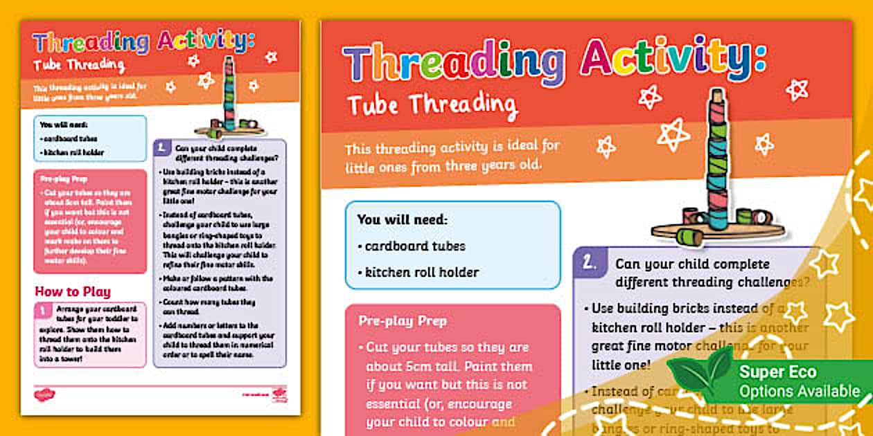 Tube Threading Activity (teacher made) - Twinkl