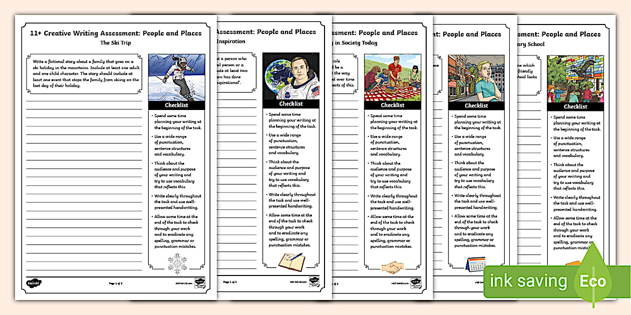11+ Creative Writing Assessment - People and Places - Twinkl
