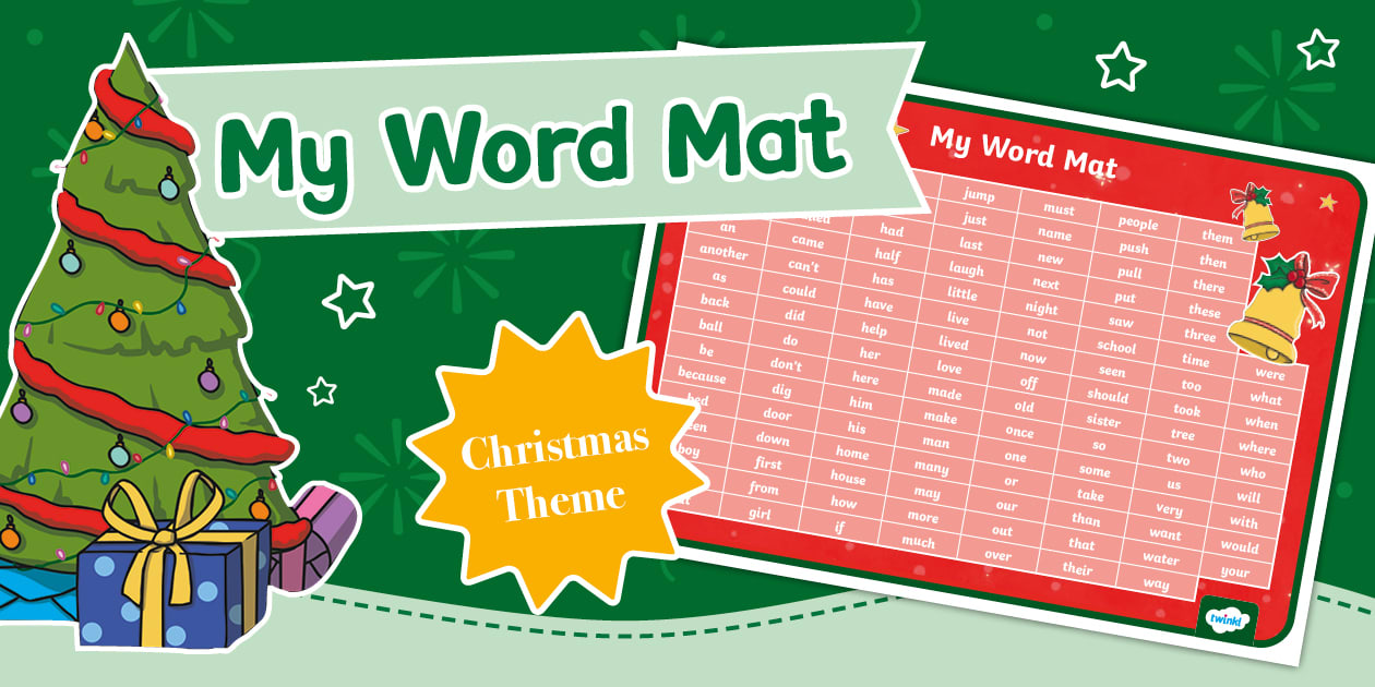 Christmas Themed KS1 Word Mat