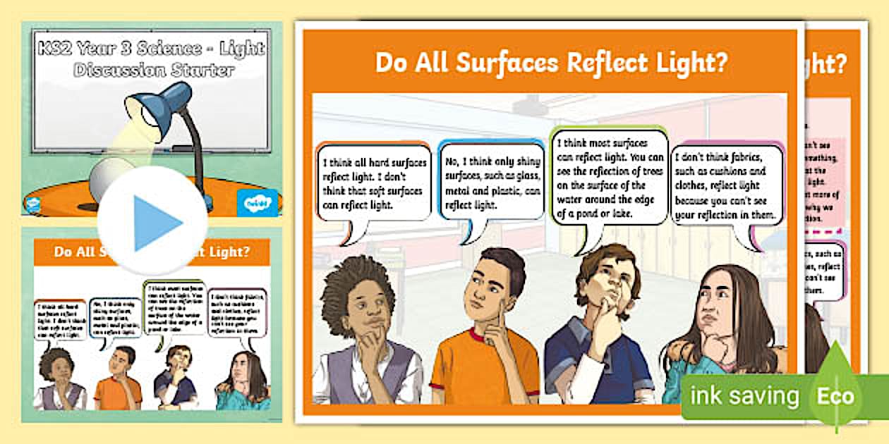 KS2 Year 3 Light Science Discussion Starter (teacher made)