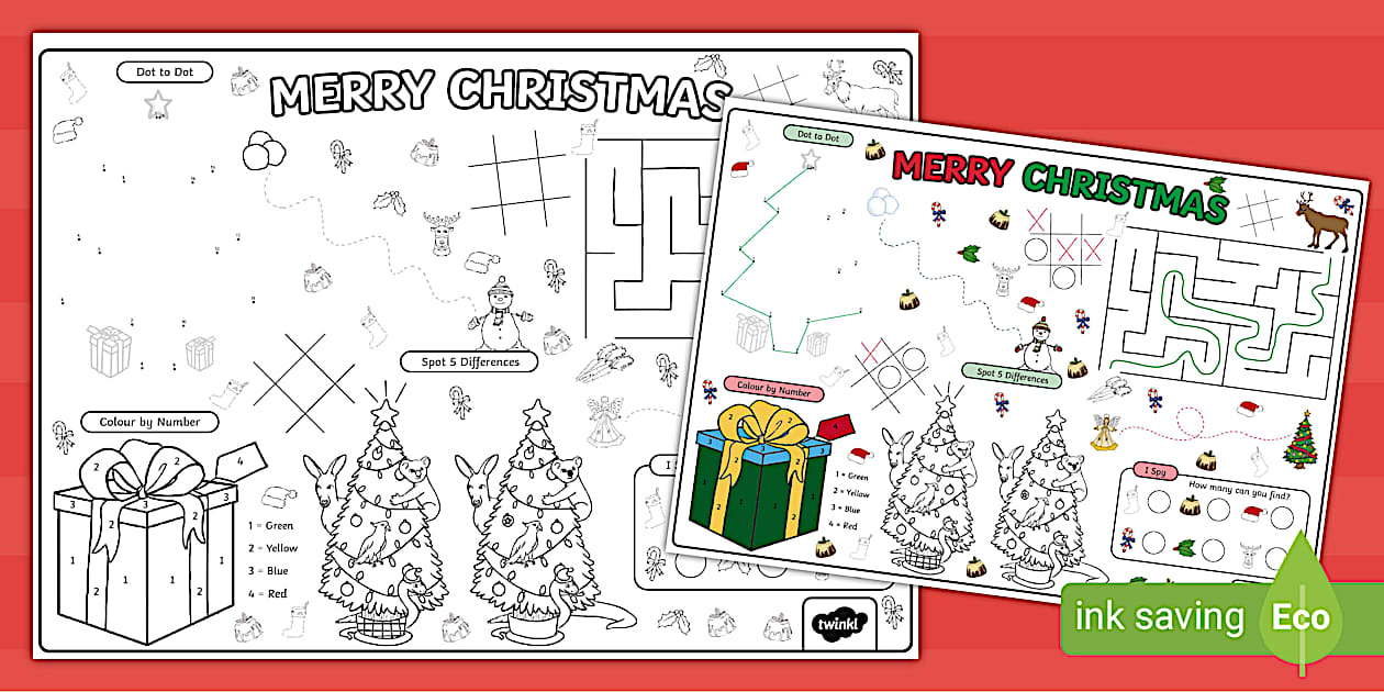 Christmas Foundation/Prep/Kindergarten Activity Mat - F-2