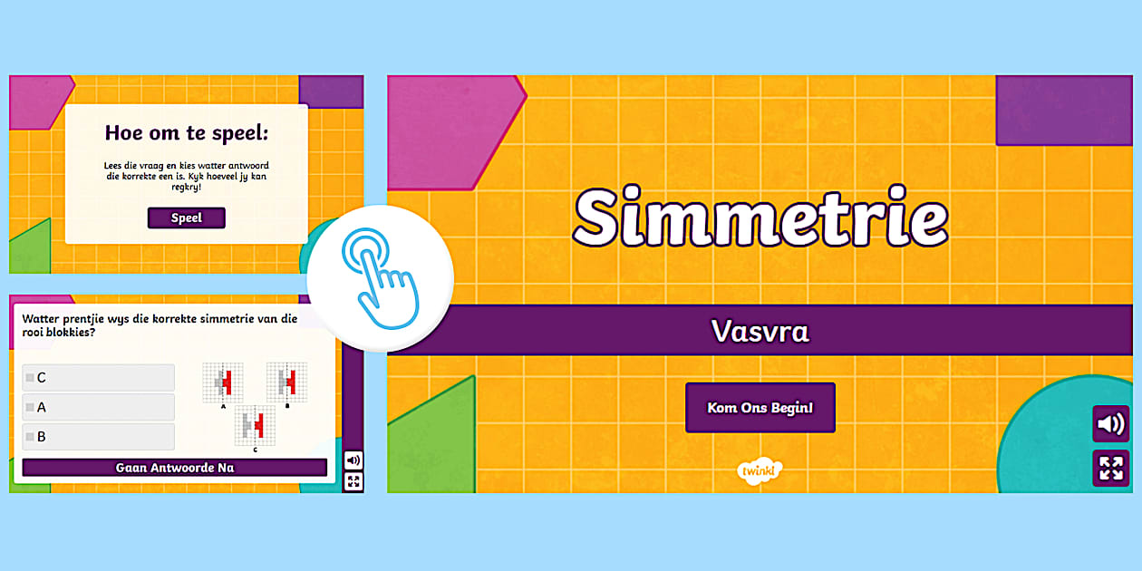 Interaktiewe Speletjie - Simmetrie Vasvra - Twinkl