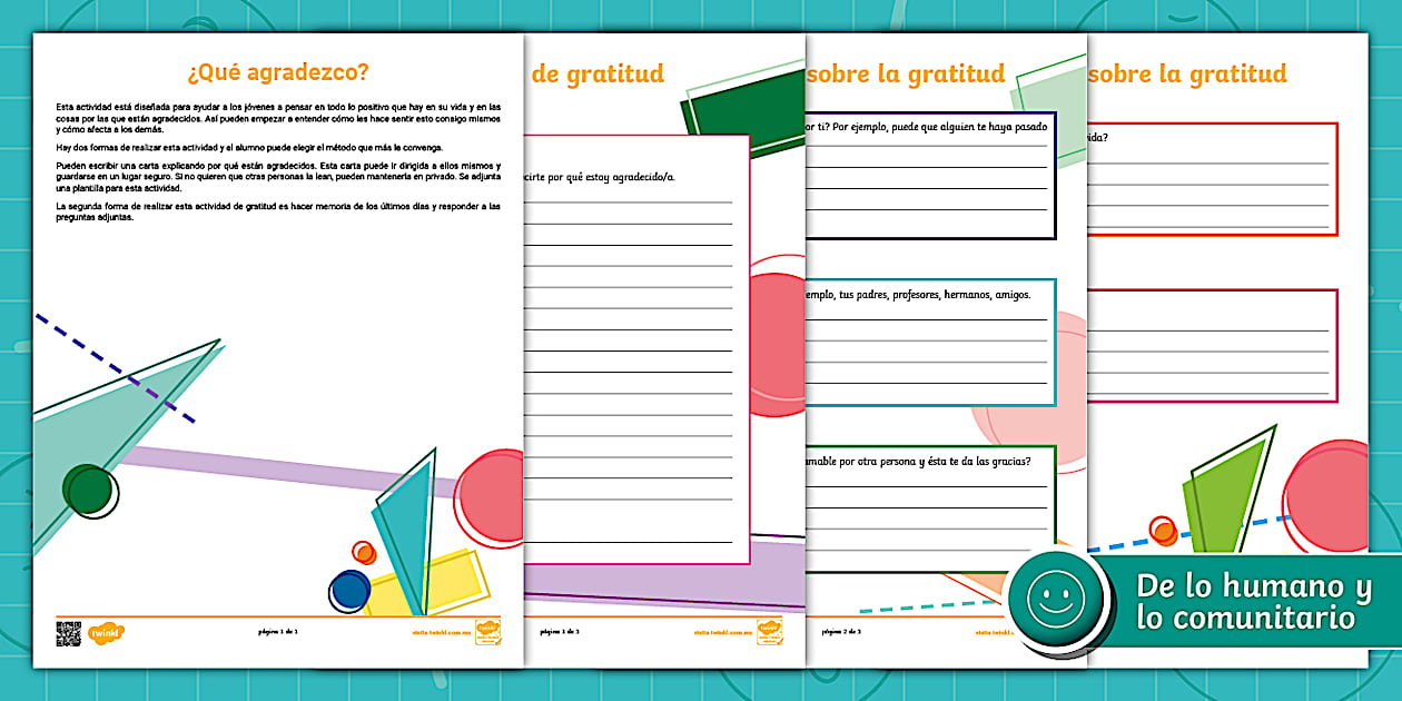 Carta de gratitud - plantilla (teacher made) - Twinkl