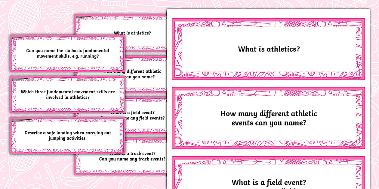 Grade 5 Term 4 Physical Education Athletics Question Cards