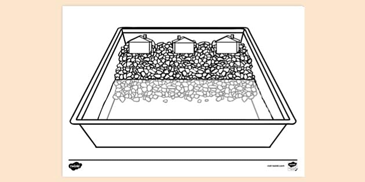 Water Pollution Experiment Colouring Sheet | Colouring