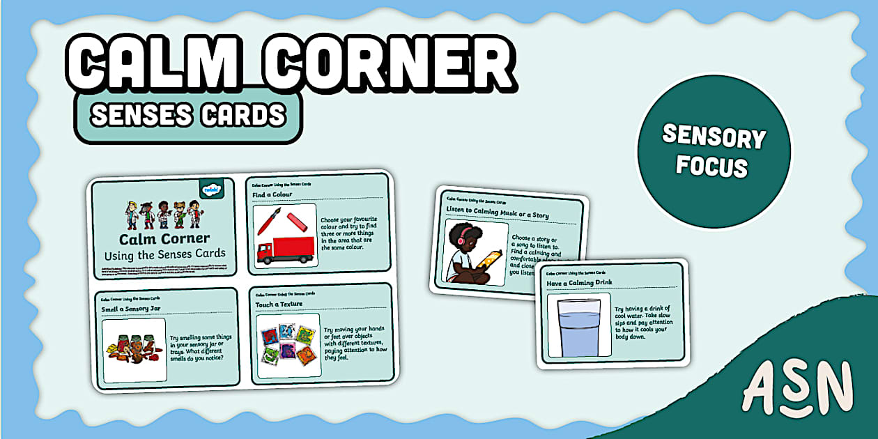 Calm Corner Self-Regulation Support Cards: Using the Senses