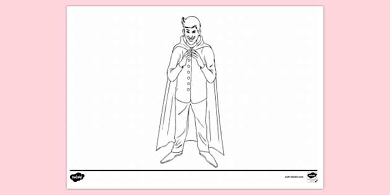Pantomime Villain Colouring Sheet | Colouring Sheets