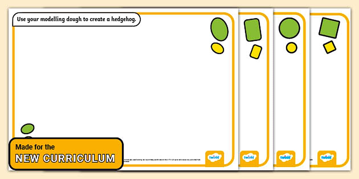 2D Shape Animal Modelling Dough Mats (teacher made) - Twinkl