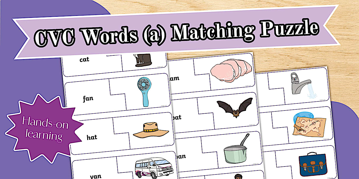 CVC Words (a) Matching Puzzle