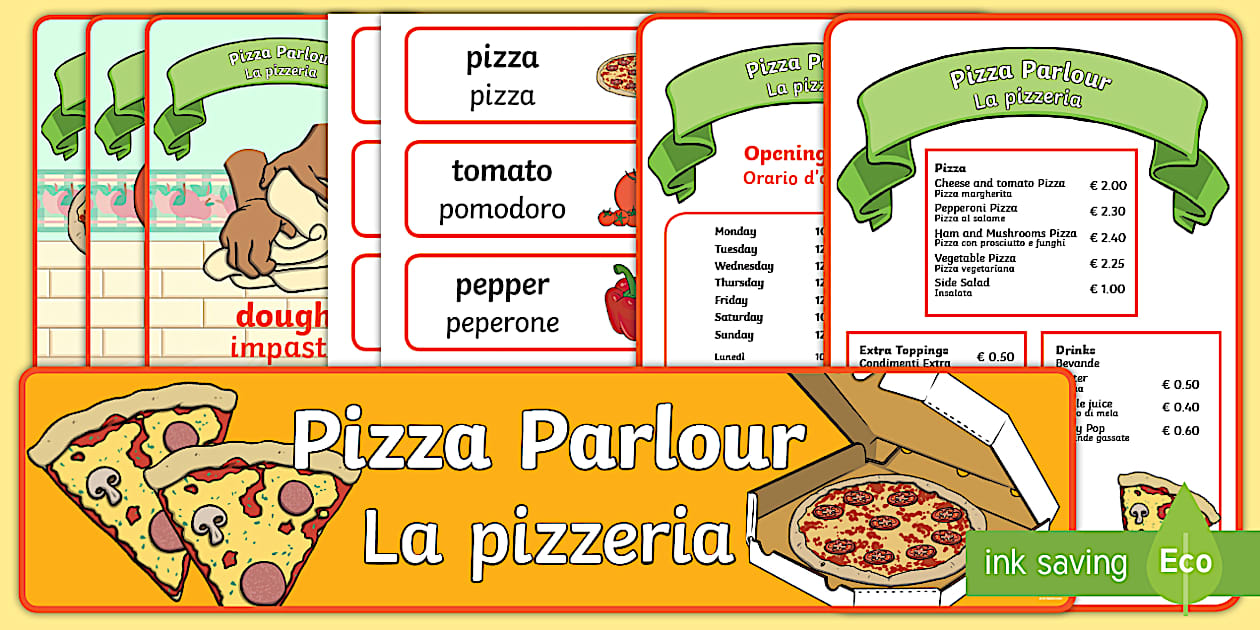 Pizza Parlour Role-Play Pack English/Italian (teacher made)
