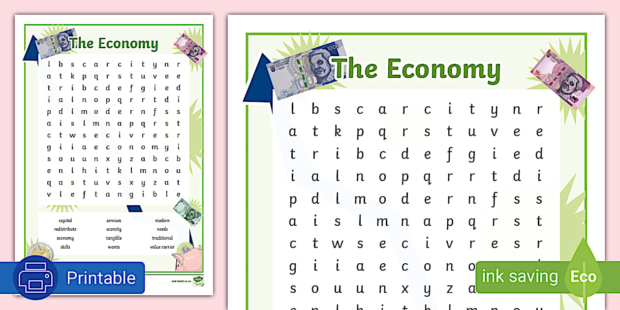 The Economy - Word Search (teacher made) - Twinkl