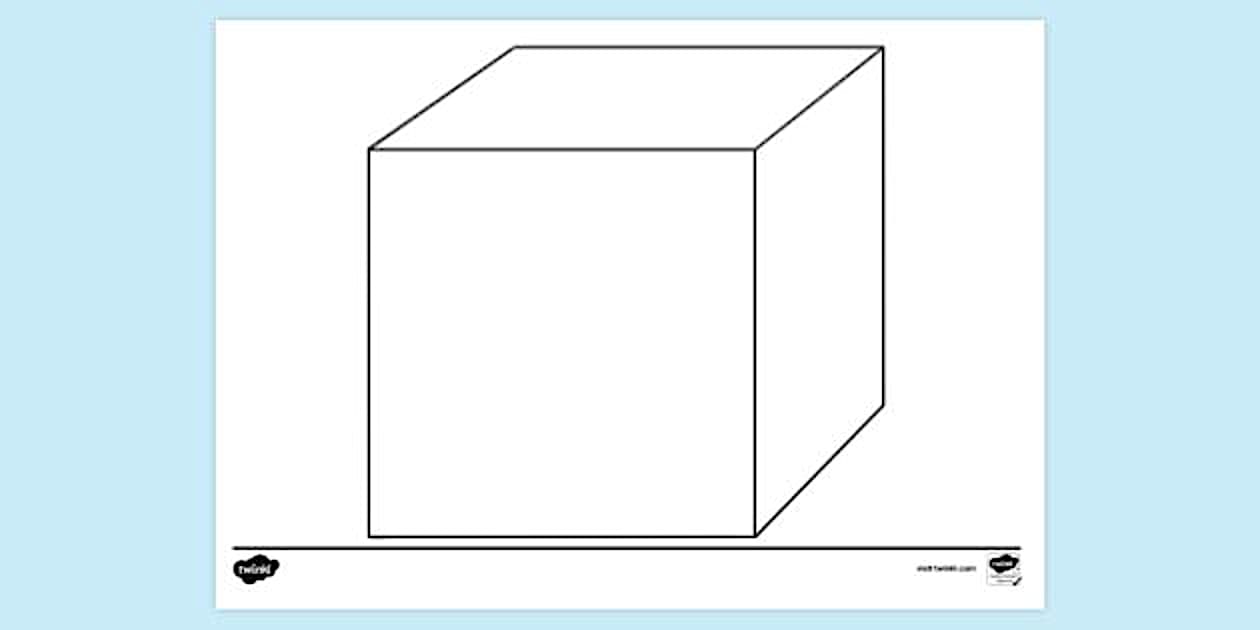 Cube Colouring Sheet | Colouring Pages (Teacher-Made)