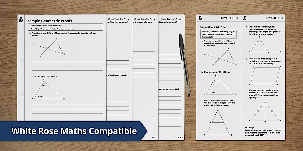 👉 Simple Geometric Proofs (Teacher-Made) - Twinkl