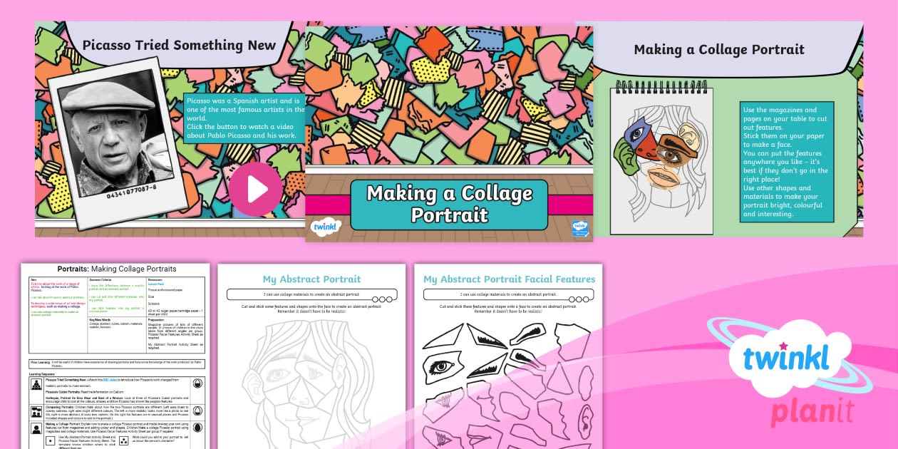 Cubist Self-Portrait Lesson Plan - Collage Portrait Art KS1