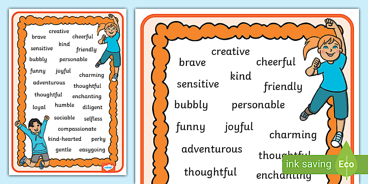 Positive Traits Poster - Self-Esteem Resources