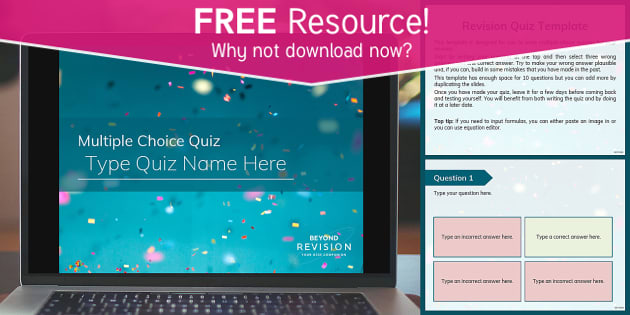 FREE! - 👉 Multiple Choice Quiz Template (teacher made)