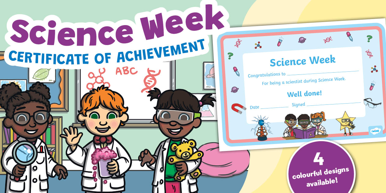 Science Week Certificate of Achievement