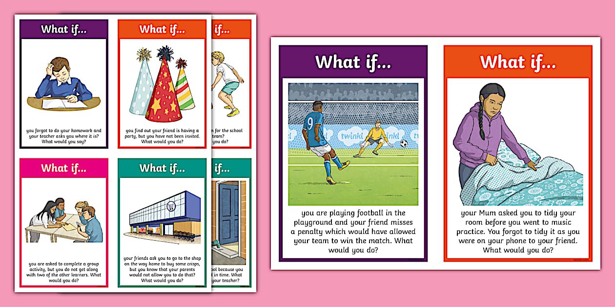 What if? Scenario Thinking Cards (Teacher-Made) - Twinkl