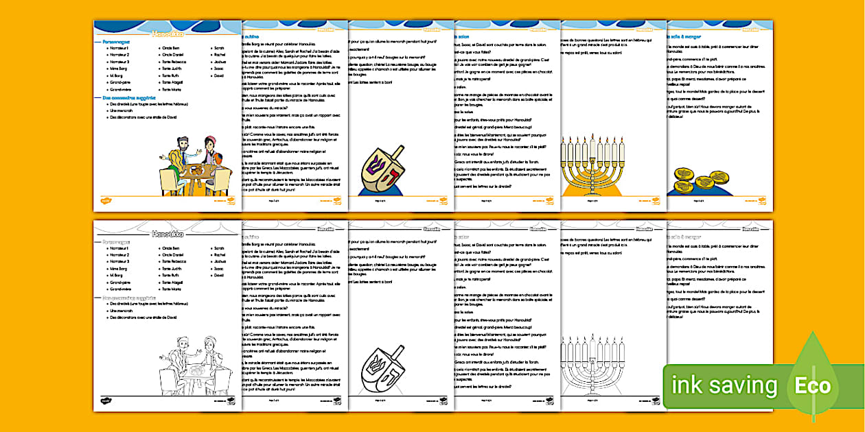 Hanukkah Primary Reader's Theatre French (teacher made)