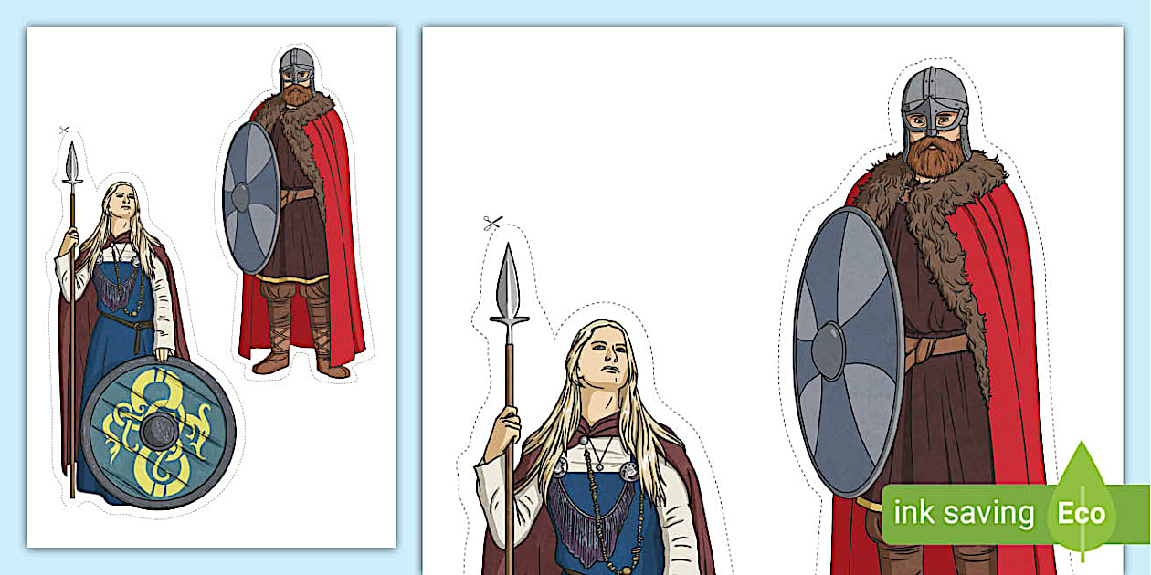 The Vikings Display Cut-Outs,viking outline (teacher made)