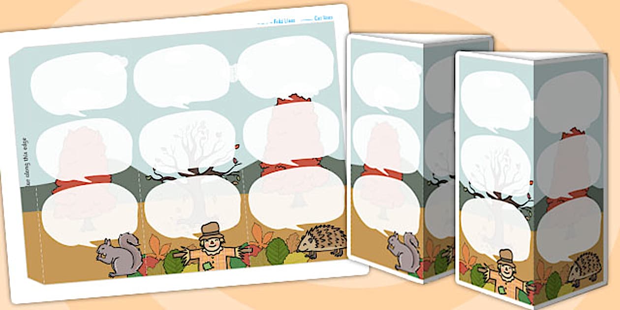 Editable Autumn Themed Standing Tabletop Targets - Twinkl