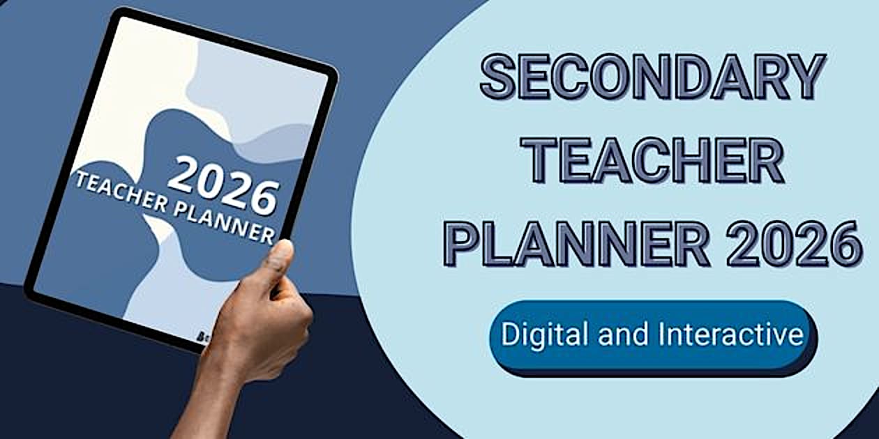 2026 Secondary Teacher Planner - Blue