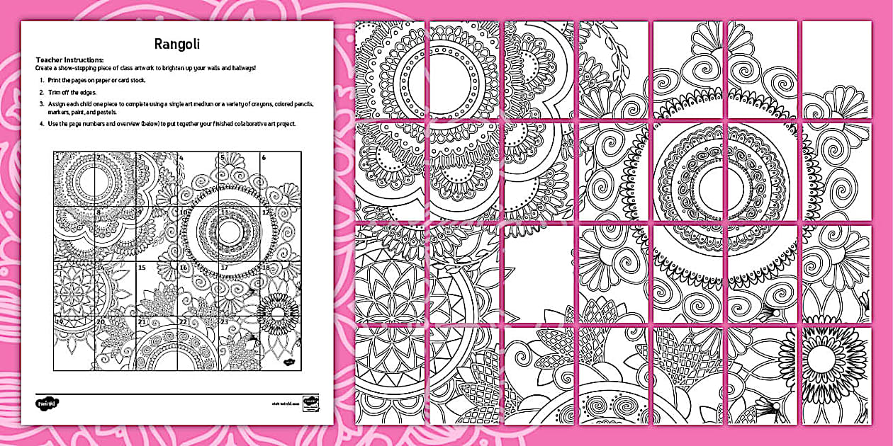 Rangoli Mindfulness Collaborative Art Pack (teacher made)