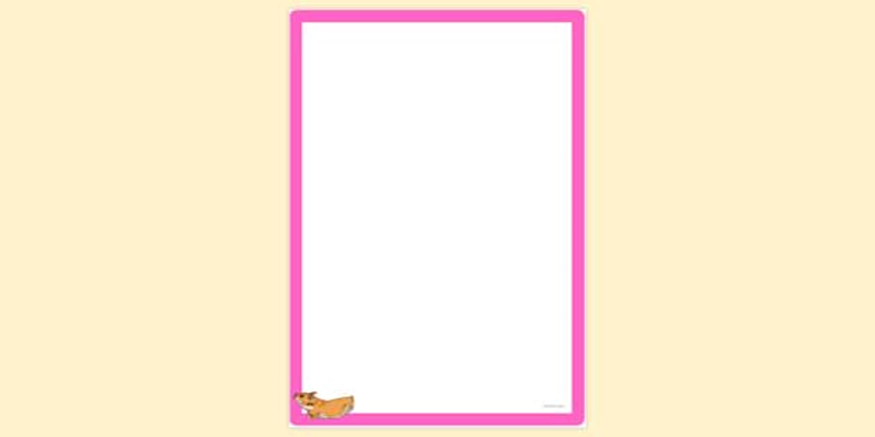 Simple Blank Running Hamster Page Border | Page Borders