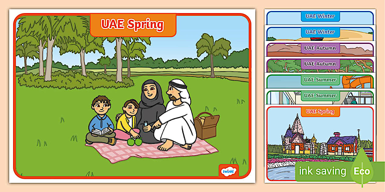Key Stage 1 UAE Weather and Seasons Display Posters - Twinkl