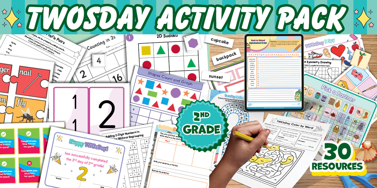 Fun 2nd Day of 2nd Grade Activity Pack | Twinkl USA