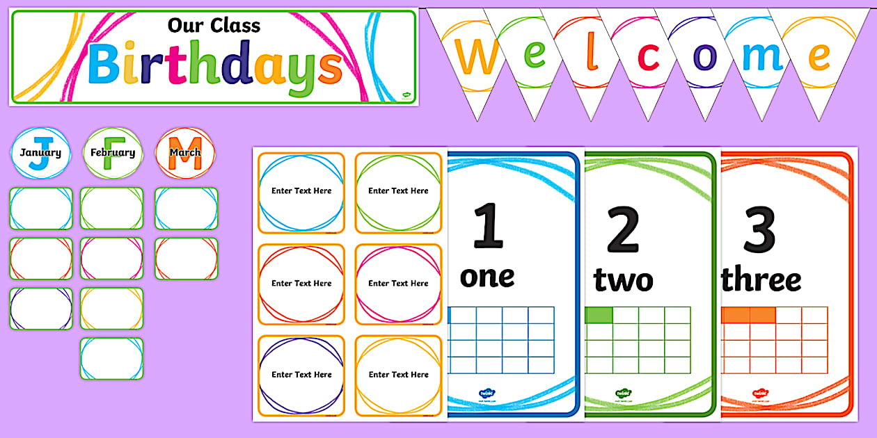 Class Set up Crayon Theme Display Pack (Teacher-Made)