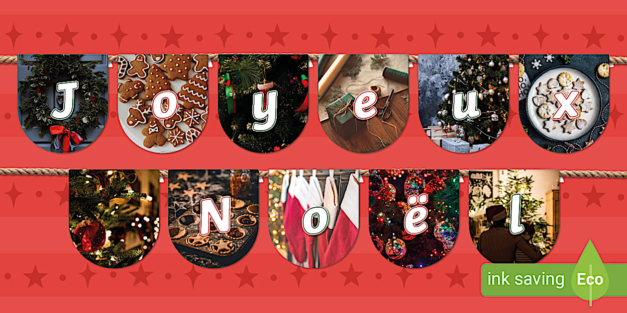 Joyeux Noël Photo Display Bunting (Teacher-Made) - Twinkl