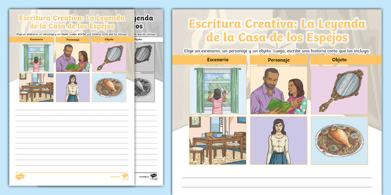 Ficha de actividad: Escritura creativa - Casa de los espejos