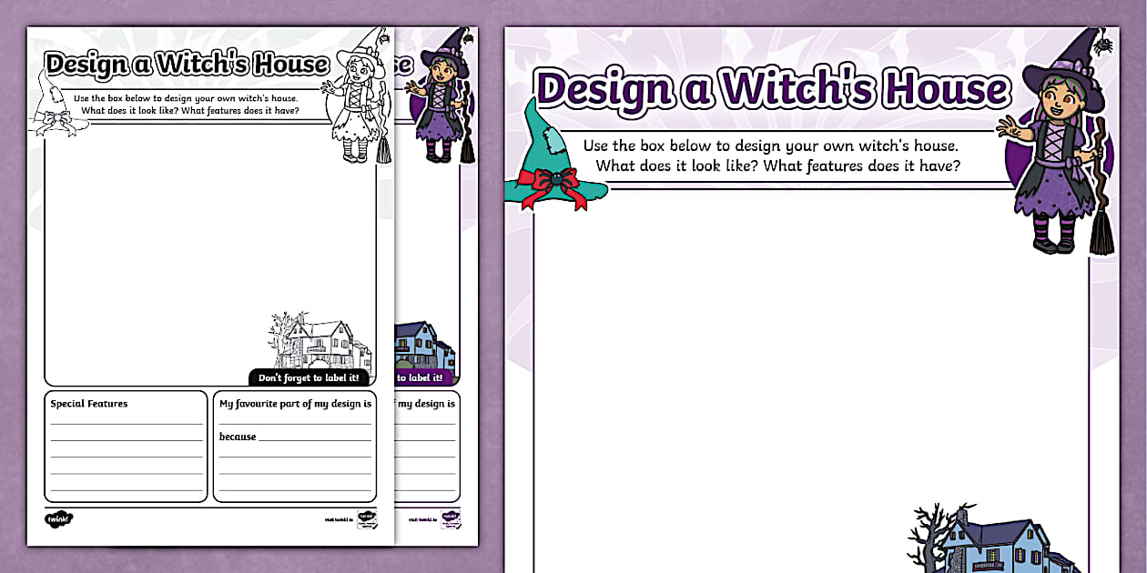 Design a Witch's House Worksheet