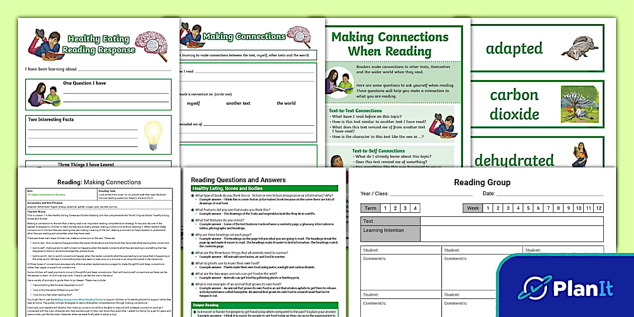 Year 3 Healthy Eating, Bones and Bodies: Reading Lesson 1