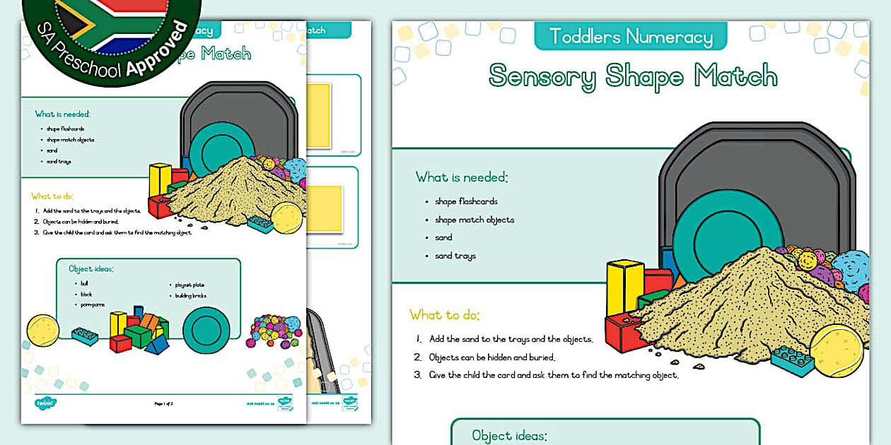 Toddlers: Numeracy - Sensory Shape Match (Teacher-Made)