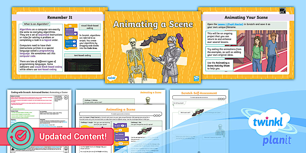 Y6 Coding with Scratch Animated Stories: Animating a Scene